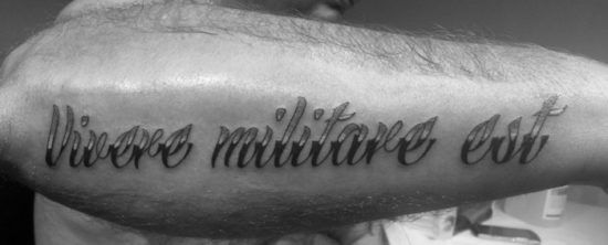 Vivere Militare Est Tattoo